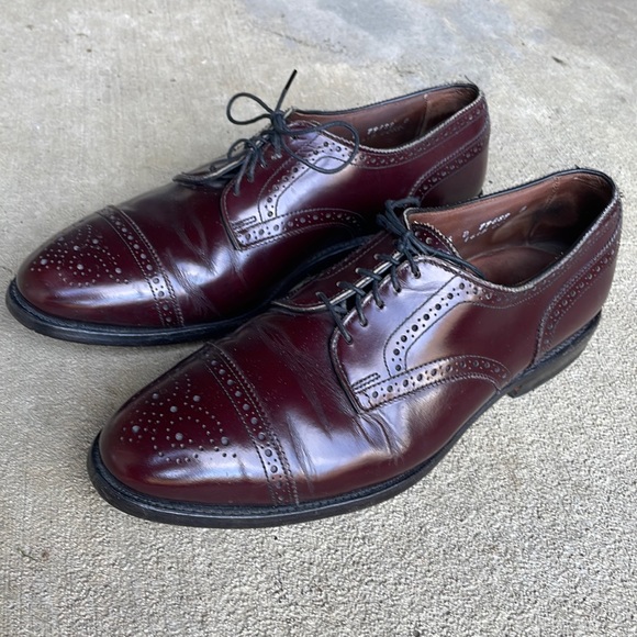 Allen Edmonds | Shoes | Allen Edmonds Mens 95 D Oxblood Sanford Wingtip ...